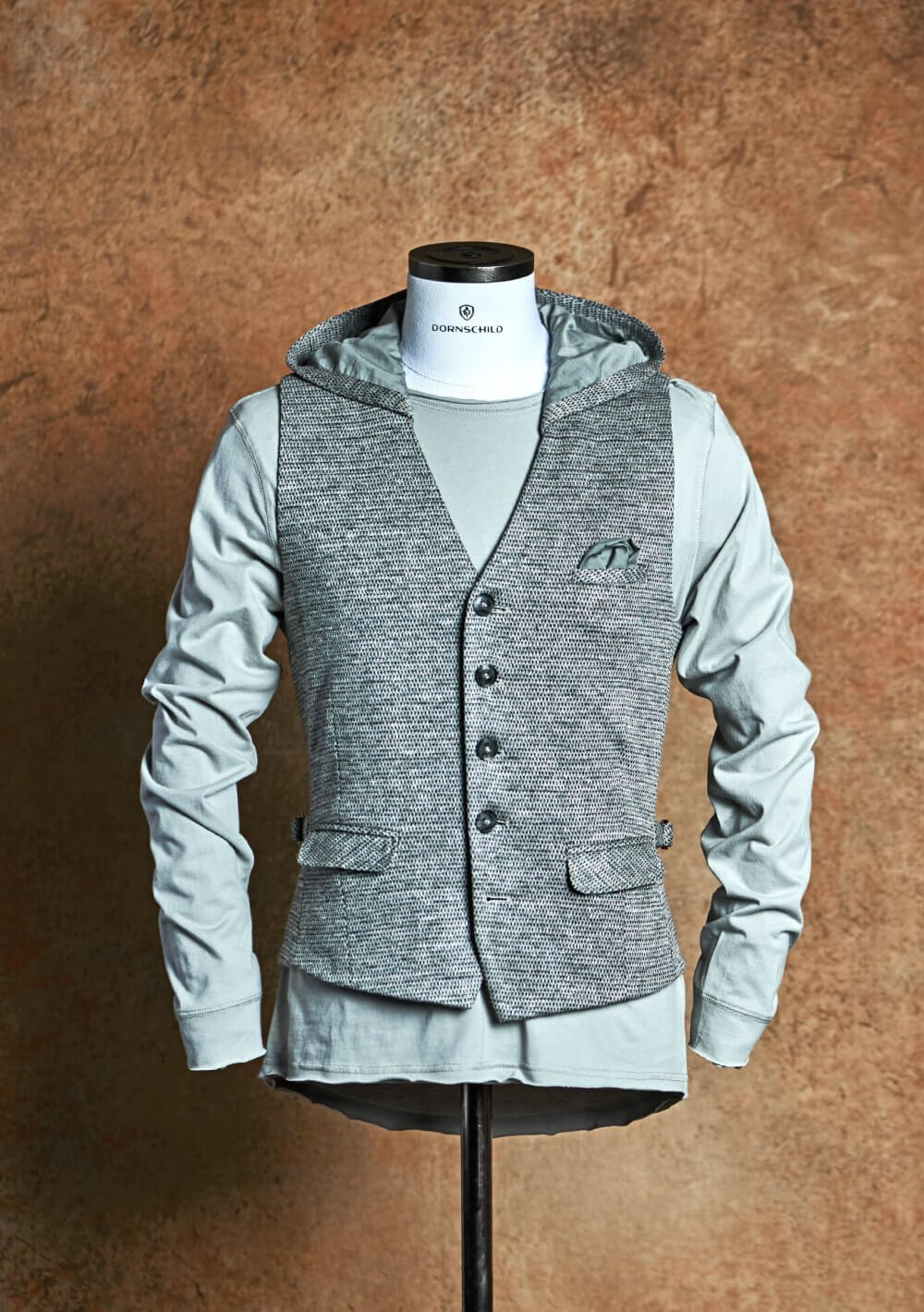 Anthrazit Herren Weste mit Kapuze kaufen | DORNSCHILD